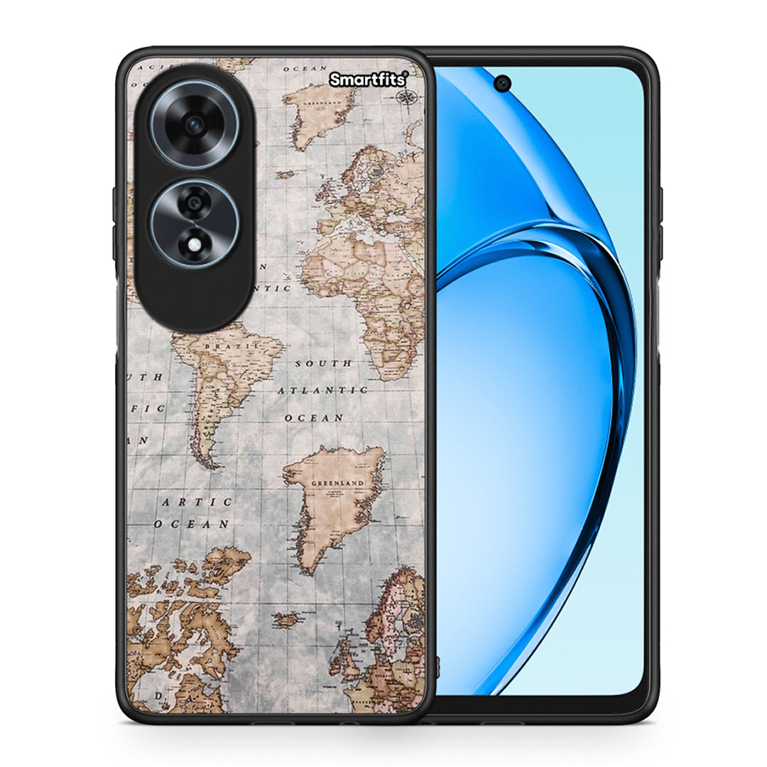 Θήκη Oppo A60 4G Back Cover με Σχέδιο World Map – Smartfits θήκες ...