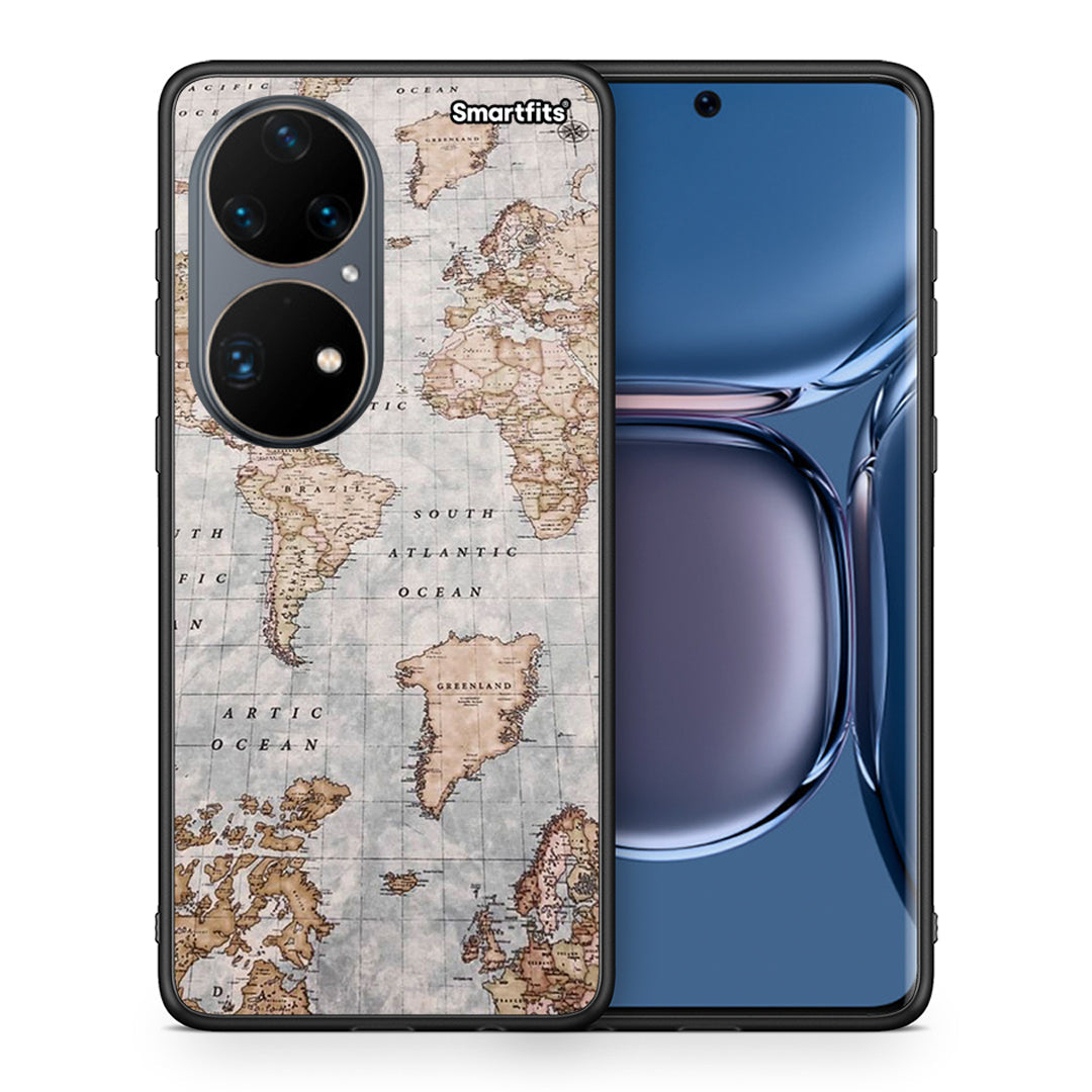 Θήκη Huawei P50 Pro Back Cover με Σχέδιο World Map – Smartfits θήκες ...