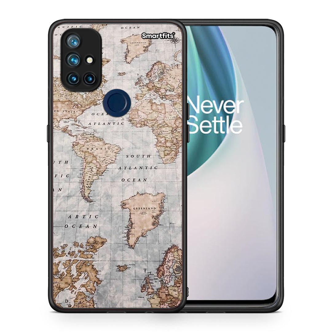 Θήκη OnePlus Nord N10 5G Back Cover με Σχέδιο World Map – Smartfits ...