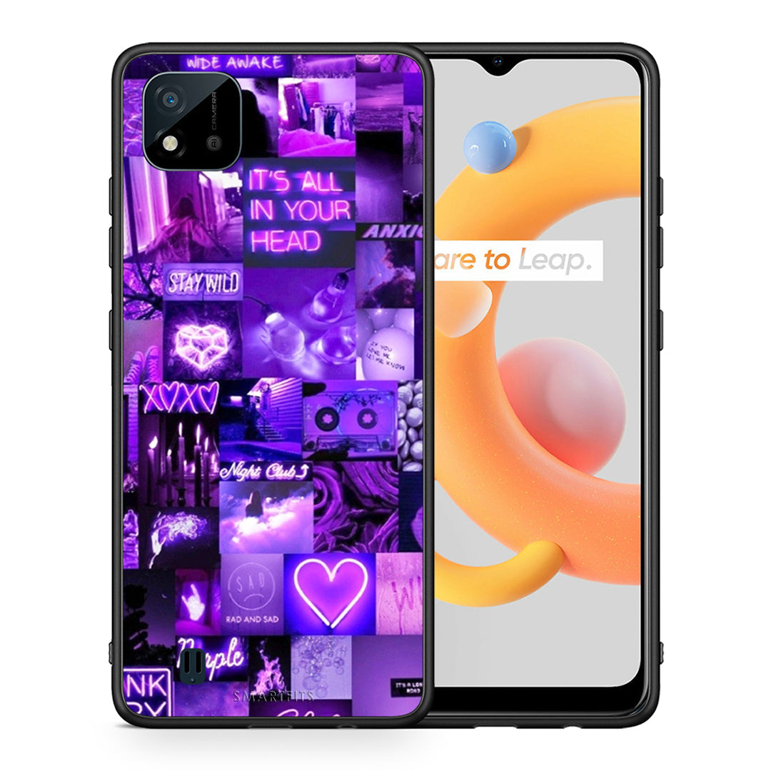 Θήκη Realme C11 2021 / C20 Back Cover με Σχέδιο Collage Stay Wild ...
