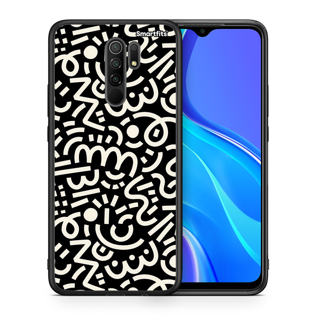 Θήκη Xiaomi Redmi 9 / 9 Prime Back Cover με Σχέδιο Doodle Art ...